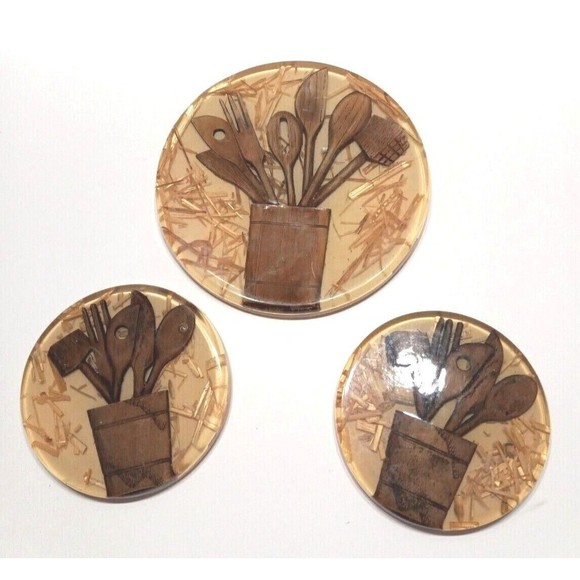 Kitchen | 3 Pc Retro Colorflo Lucite Acrylic Resin Kitchen Tools Hot ...